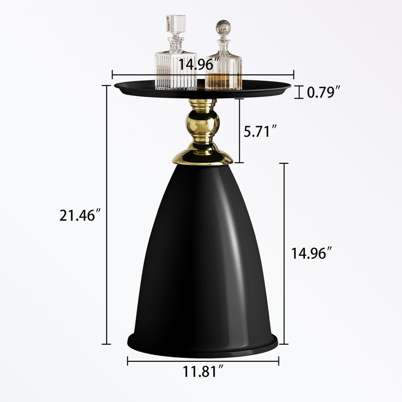 House of Hampton® Henock Iron Drum End Table | Wayfair